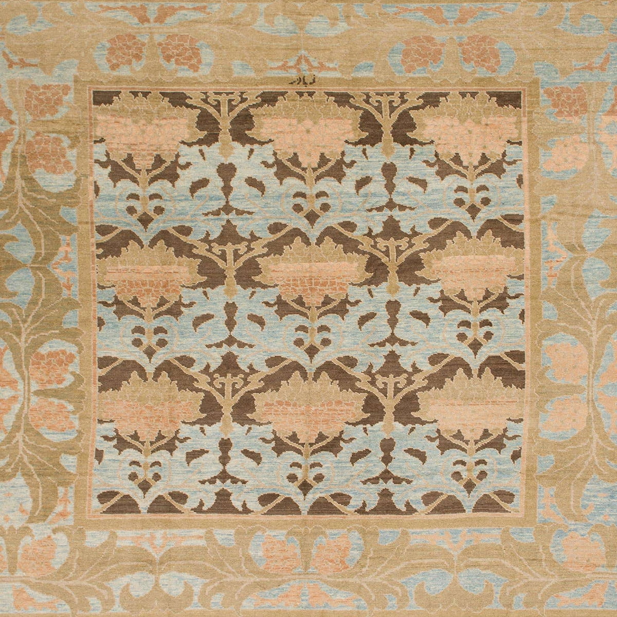 Ahgly Company Indoor Square Abstract Brown Oriental Area Rugs, 6 ...