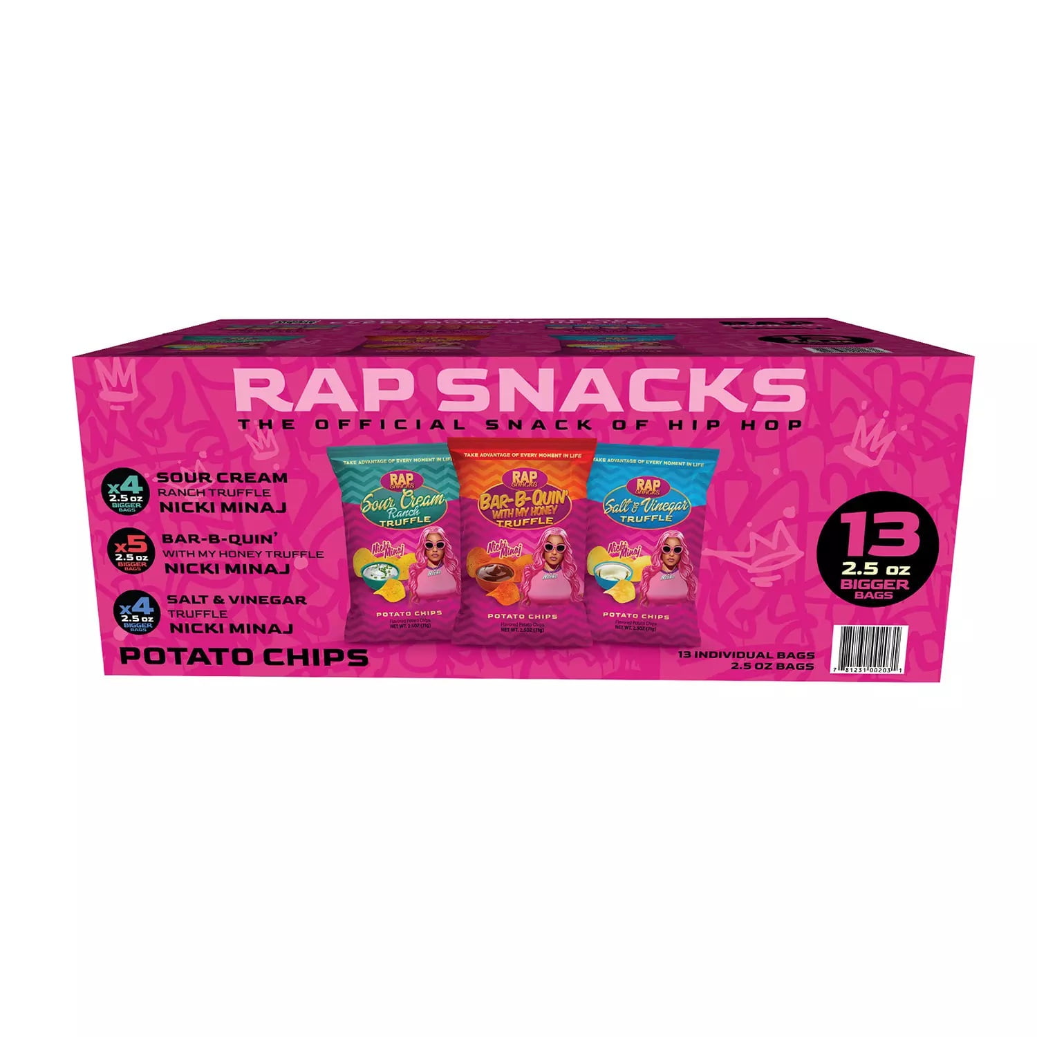 Rap Snacks Nicki Minaj Variety Pack Chips (Pack of 13) - Walmart.com