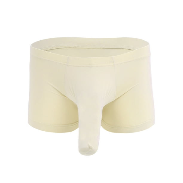 YiZYiF Mens Ice Silky Boxer Briefs Bulge Pouch Stretchy Underwear ...