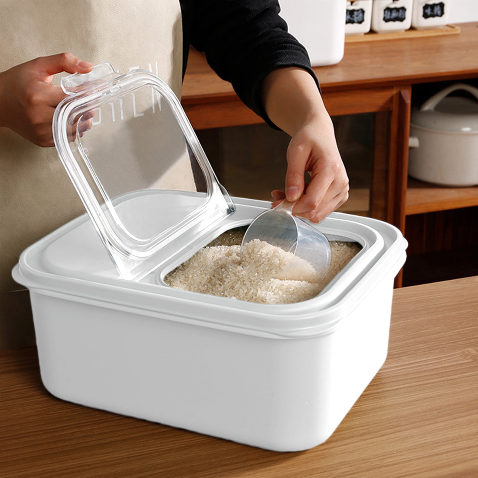Click here for Boovnll Rice Bucket Flour Storage Jar Damp-Proof I... prices