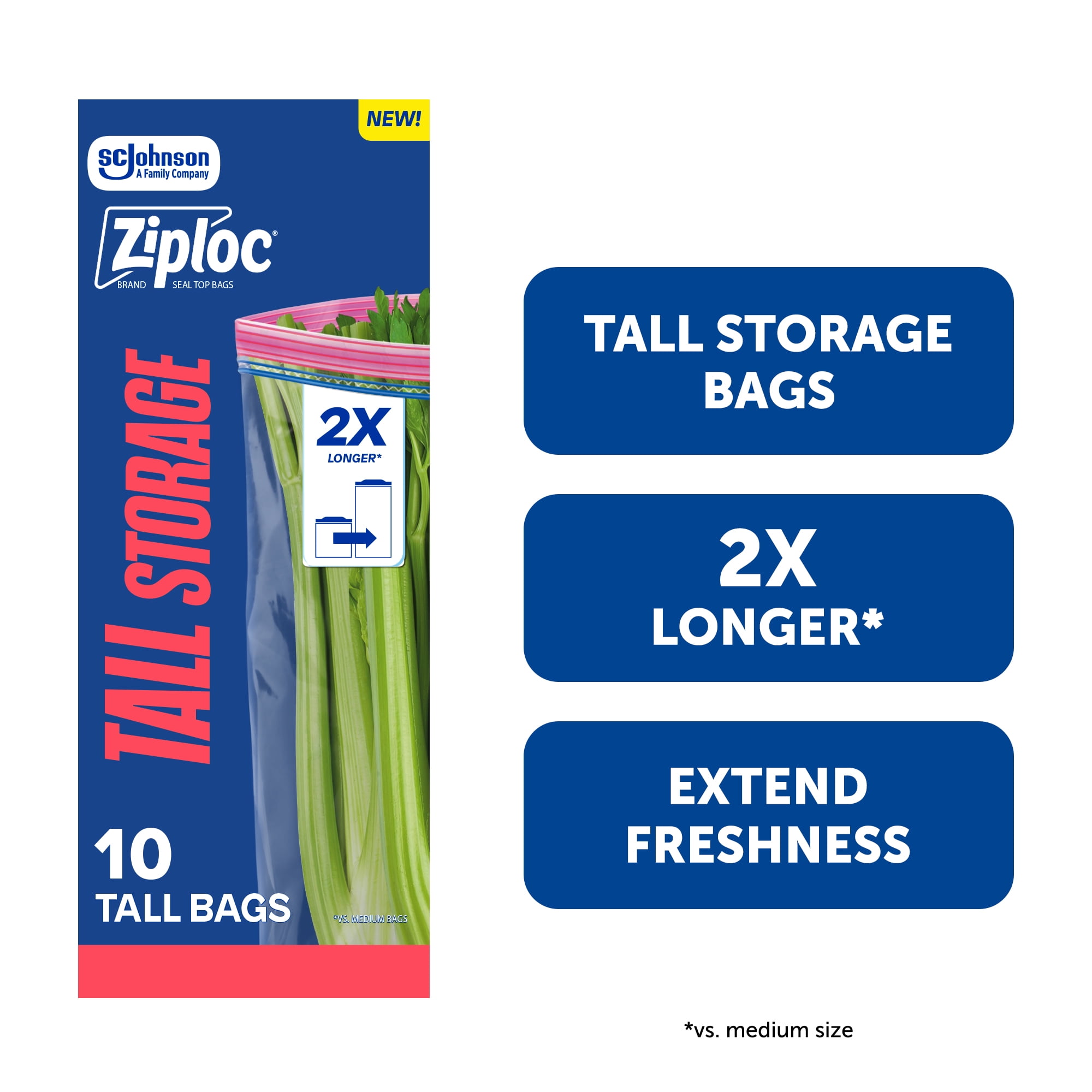 Click here for Ziploc Tall Storage Bags  10 Bags 10 prices