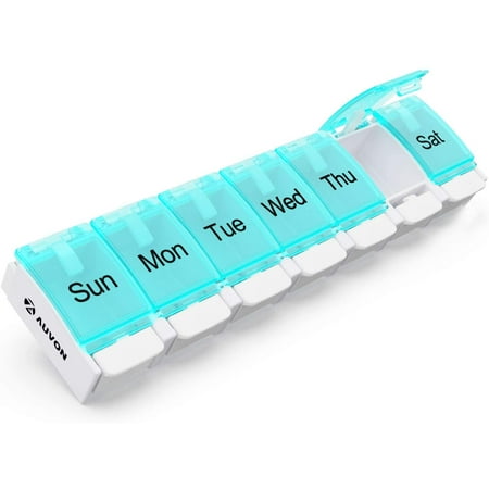 Weekly Pill Organizer Arthritis Friendly, 7 Day Pill Box Case with ...