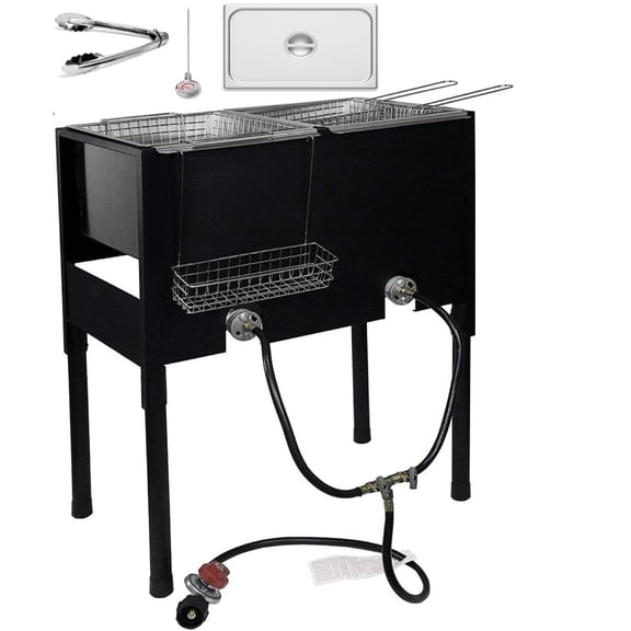 Fryin' Saucer Outdoor Portable Propane Deep Fryer, Gas Outside Cooker ...