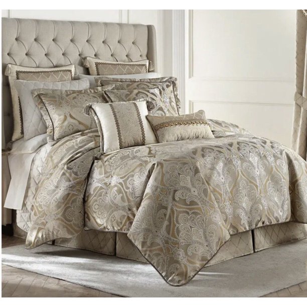 Croscill Alexander Tan CALIFORNIA KING Comforter Set 4 Piece 2 Sham and ...