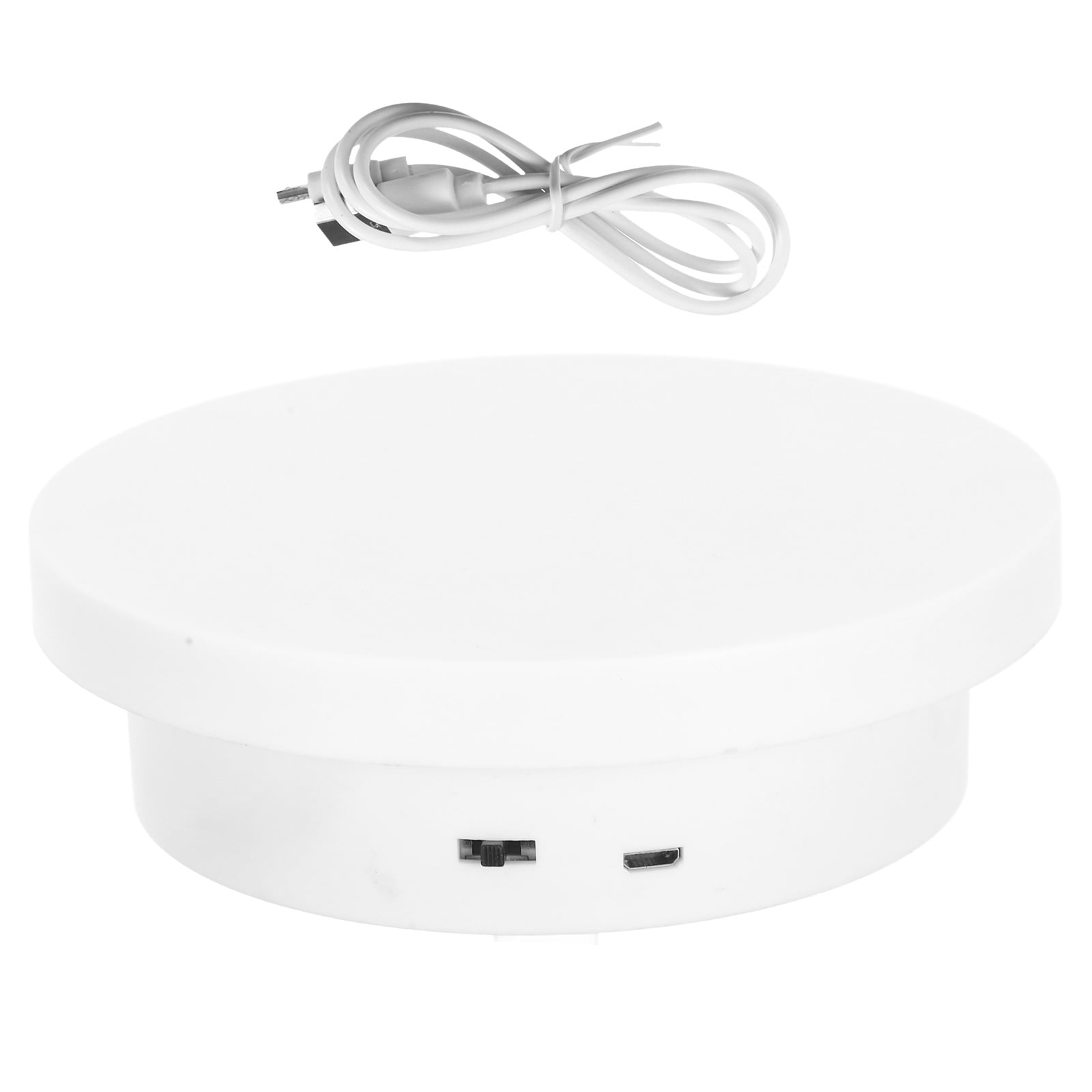 Etereauty Rechargeable Rotating Display Stand Motorized Rotating Display Holder Rotating Turntable Jewelry Display Stand 14.00x14.00x5.00cm