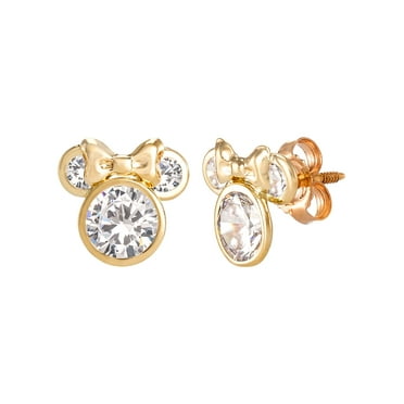 Disney Mickey and Minnie Mouse Gold Jewelry, Classic Minnie Fashion ...