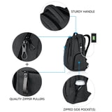 KROSER 17.3"" Laptop Backpack, Padded Travel Bag with Charger for ...