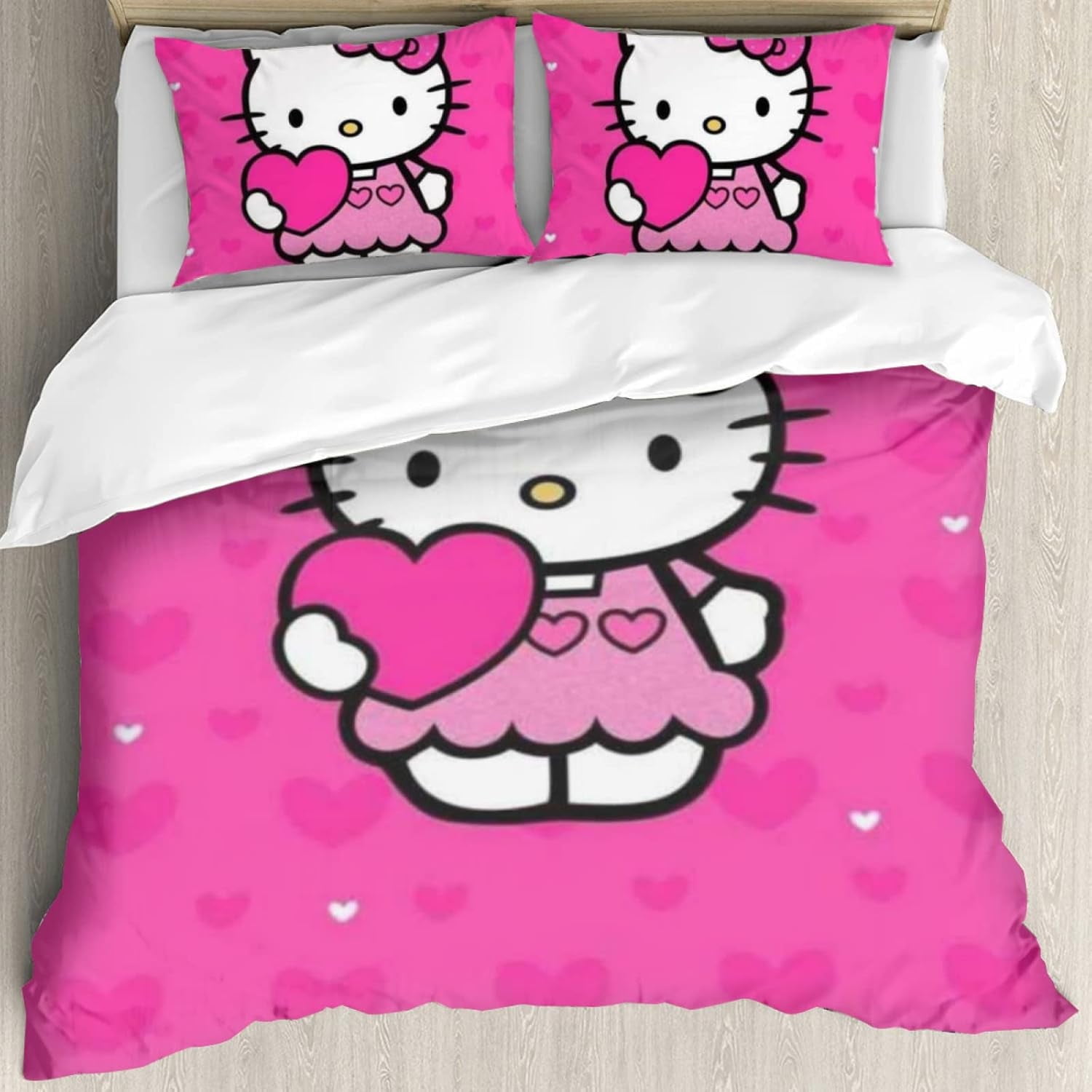 Click here for Yingd Hello Cat Kitty Pink Heart Cartoon Style Duv... prices