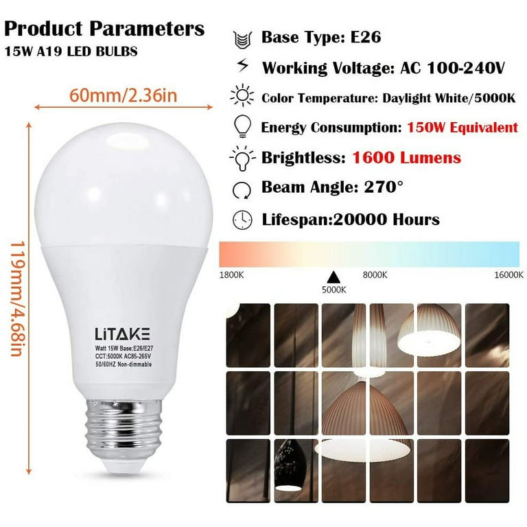 Led Light Bulb 150 Watt Equivalent | Shelly Lighting