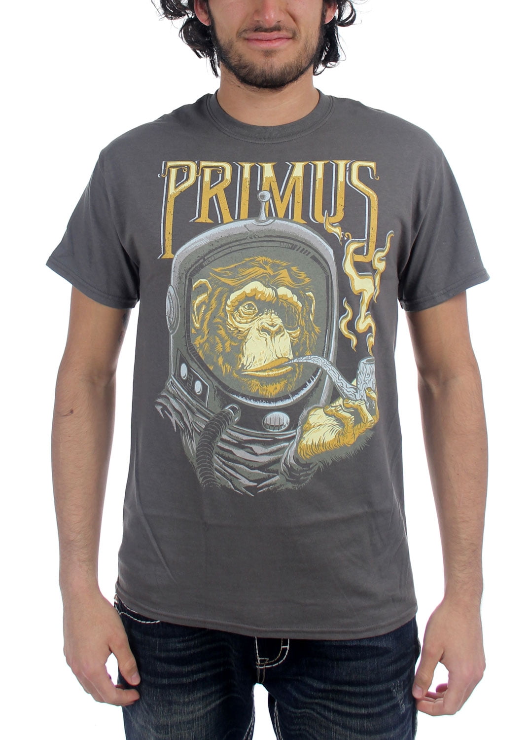 Primus - Mens Astro Monkey T-shirt in Charcoal - Walmart.com