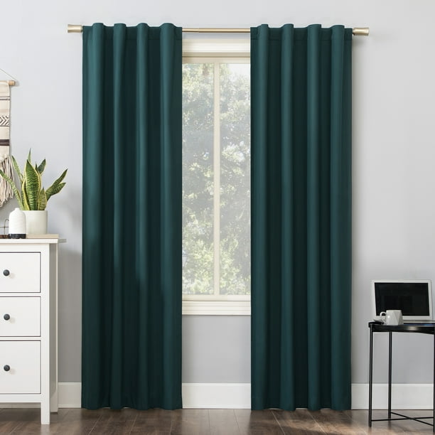 Sun Zero Cyrus Thermal 100% Blackout Back Tab Curtain Panel, 40"x96 ...