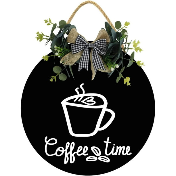 Eveokoki 11" Coffee Time Sign,Coffee Bar Sign Farmhouse Coffee Wooden ...