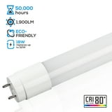 20 Pack 48" 18W T8 LED Tube Light Bulb, Single and Dual End, G13 Bi-Pin ...