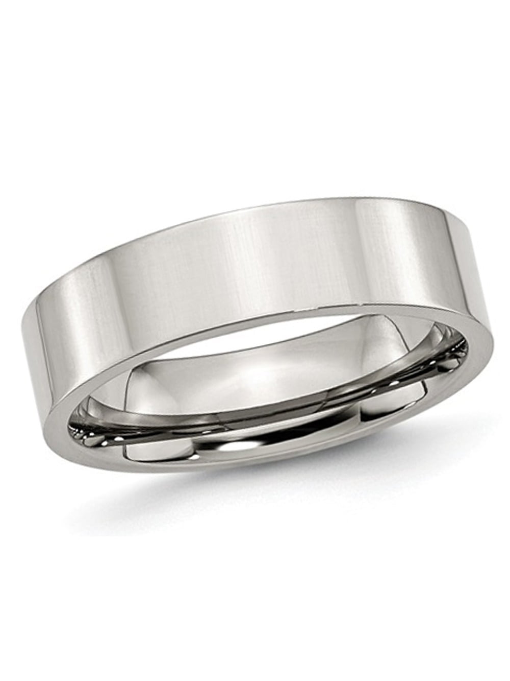 Mens Chisel 6mm Stainless Steel Comfort Fit Wedding Band Ring - Walmart.com