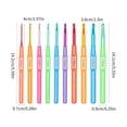 10 Pcs Crochet Hook 2.0mm-7.0mm Crochet Needle Colourful Knitting ...