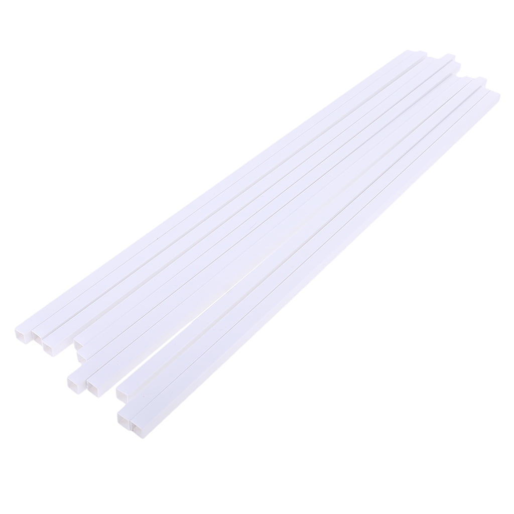 10-Pack ABS Square Tube Rod IY Model Building Scenery 8x500mm - Walmart.com