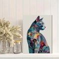 Abstract Cat Art Print Canvas Print， Perfect for Living Room， Bedroom ...