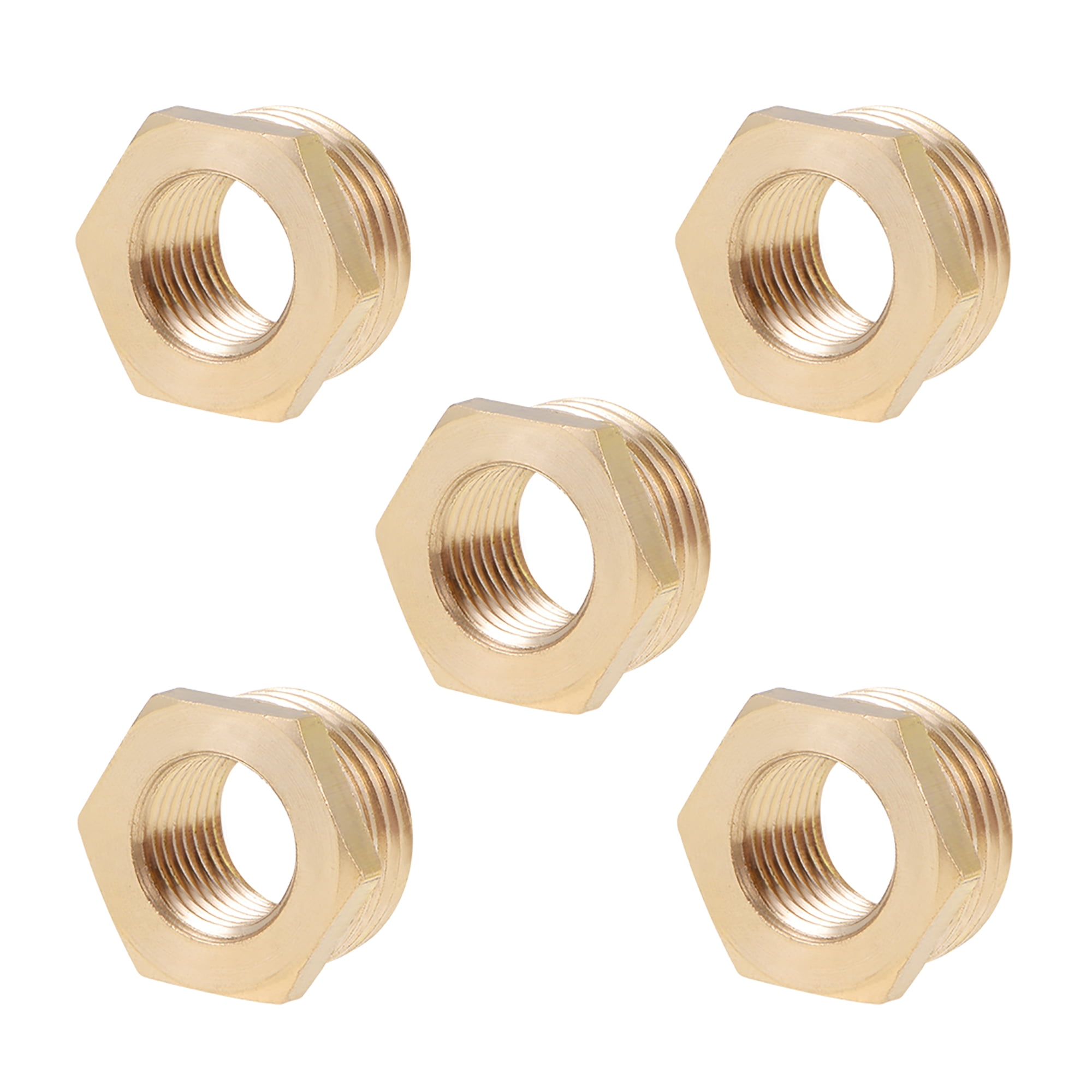 Brass Threaded Pipe Fitting G1/2 Male x G1/4 Female Hex Bushing Adapter ...