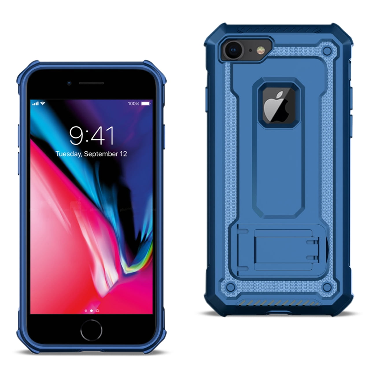 Apple Iphone 8 Case With Kickstand In Blue - Walmart.com