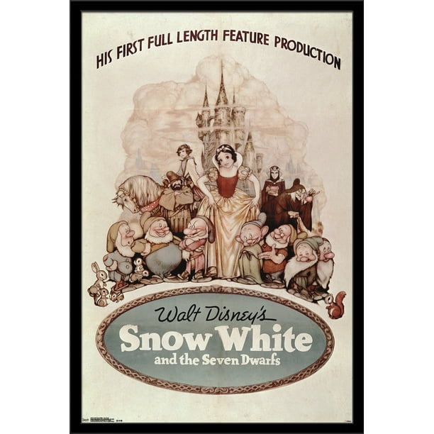 24X36 Disney Snow White - One Sheet Wall Poster, 24" x 36", Framed ...