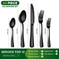 60-Piece Stainless Steel Silverware Set for 12, Includes Steak Knives ...