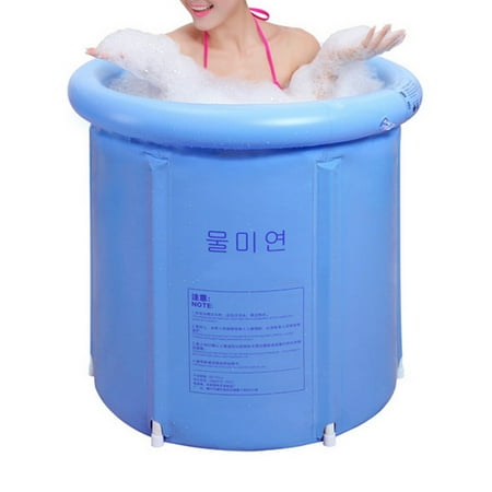 Blue Foldable Bathtub Durable Adult Blow Up Inflatable Bathtub Spa ...