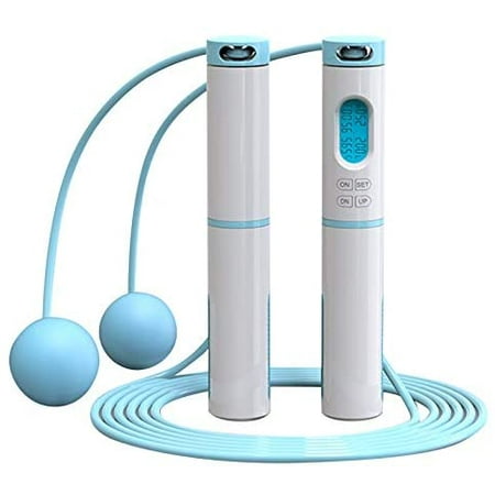 Blue Jump Rope, Digital Counting Rope Skipping With Indoor Outdoor ...