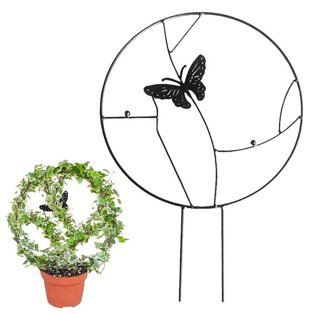 Retro Metal Butterfly Climbing Rack Plant Potted Support Frame Flower ...