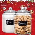 2 Pack Round Glass Pantry Jars with Clamshell Lid Reusable Food Storage ...