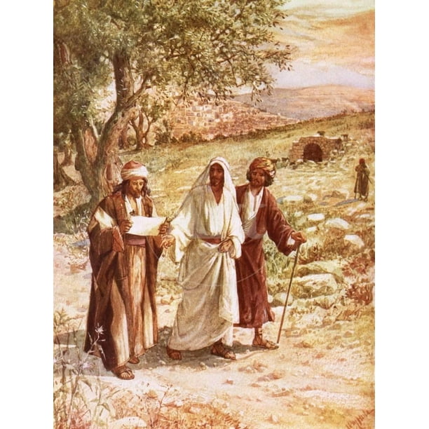 Jesus Appearing to Two Disciples on the Road to Emmaus, Religion ...