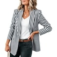 Abomasnow Blazers for Women Casual Long Sleeve Stripe Print Business ...