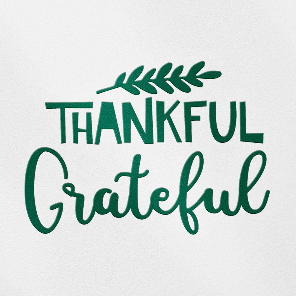 Transparent Decal Stickers Of Thankful And Grateful (Green) Premium ...