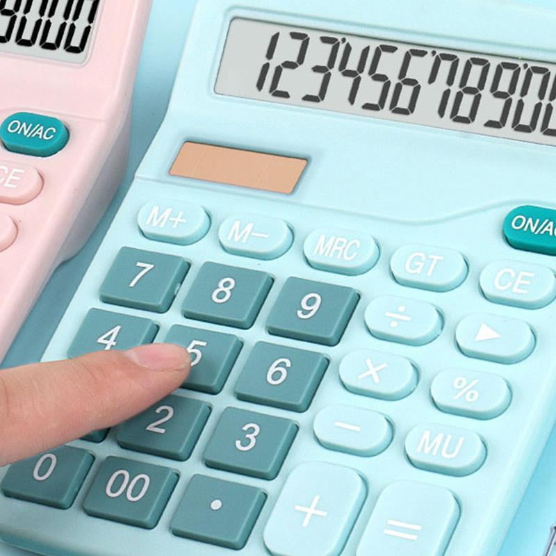 Buy Students Calculator 12-Digit Solar Battery Office Calculator Large ...