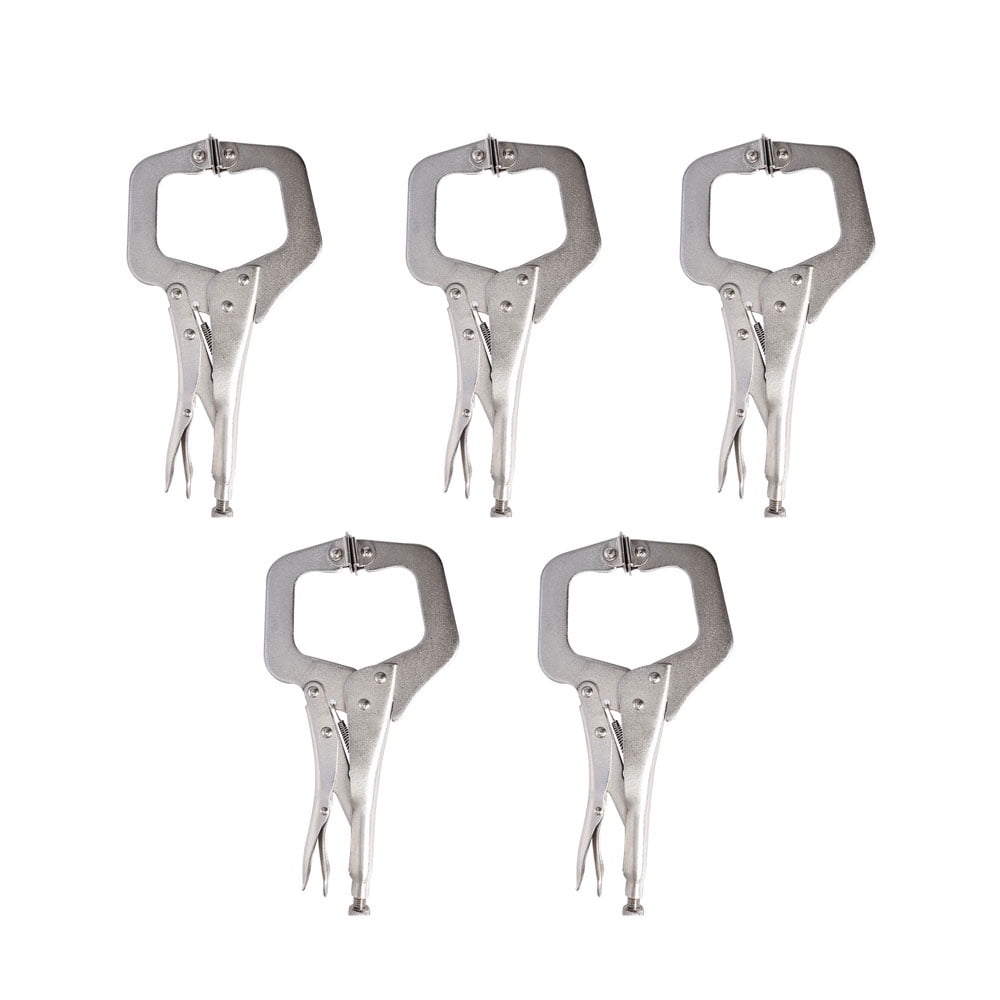 findmall 5 Pack 11" Locking C Clamp Adjustable Pliers Grip w/ Swivel ...