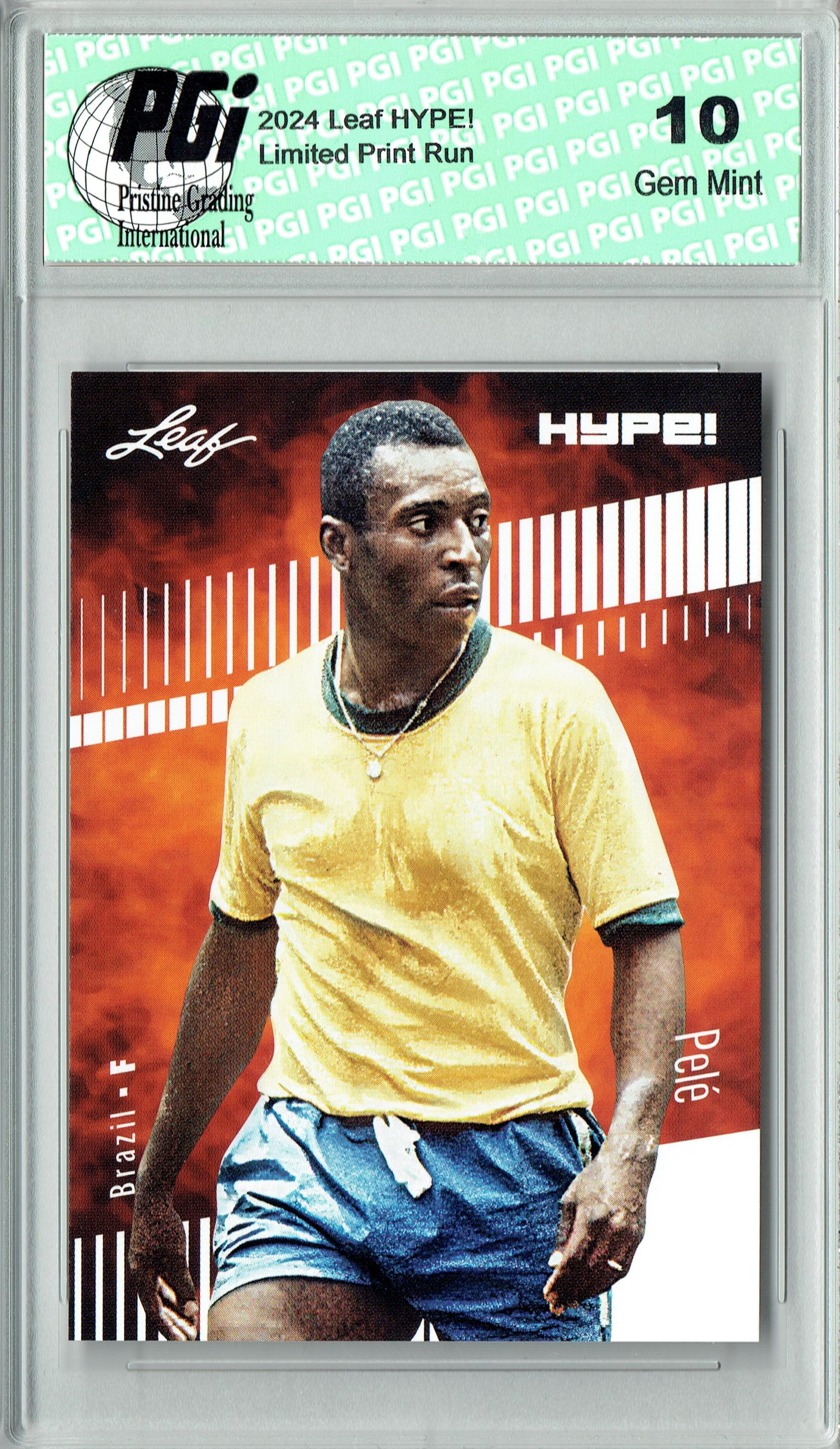 Pele 2024 Leaf Hype #152 Only 5000 Made Rare Trading Card PGI 10 ...