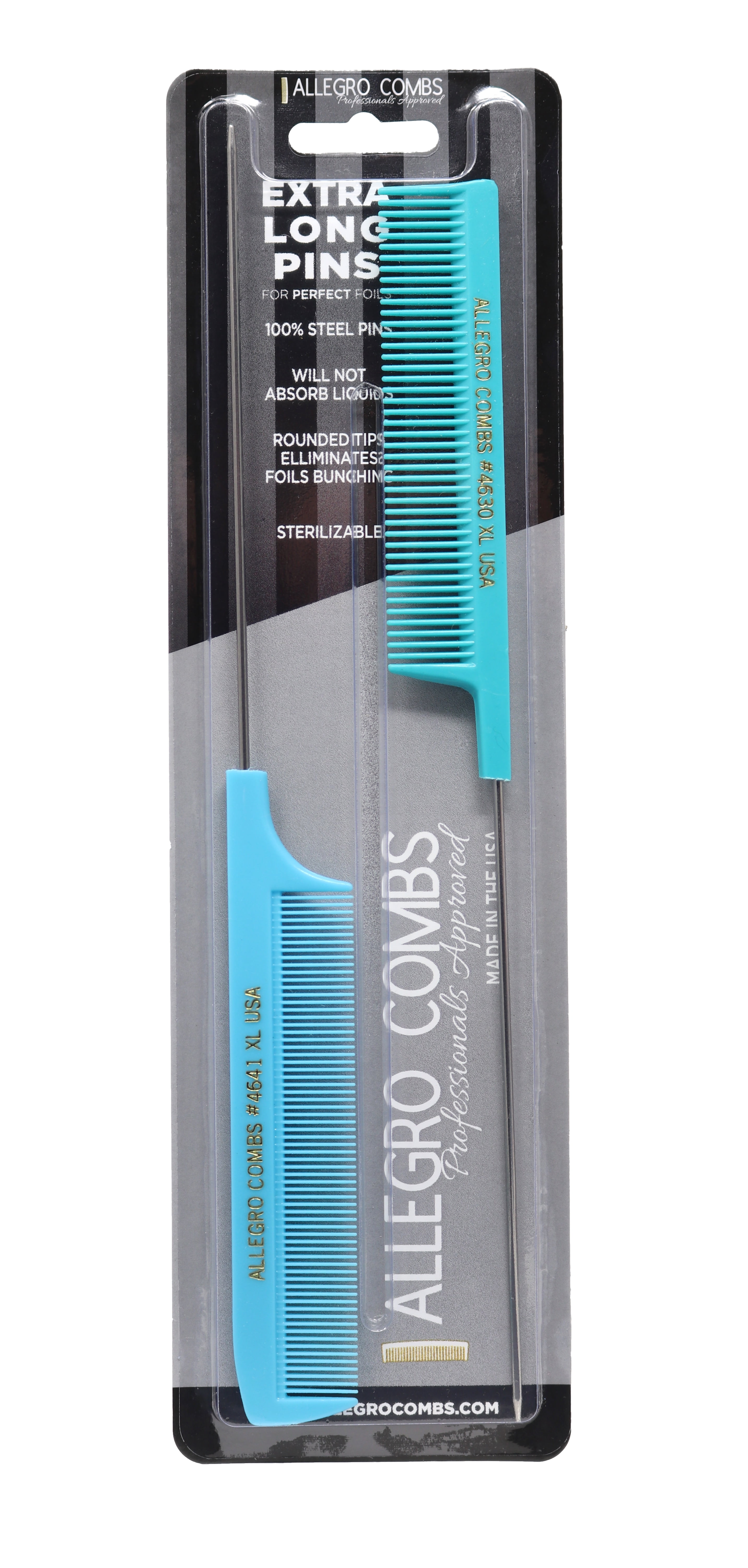 Allegro Combs XL Pintail Rat Tail Combs Parting Combs Metal Tail ...