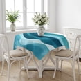 Blue Water Ripple Abstract Geometric Table Cloth 60x60in, Waterproof ...