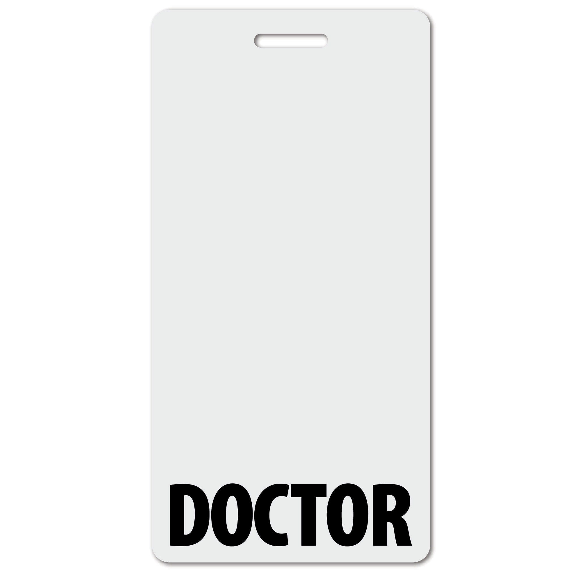 DOCTOR Heavy Duty Vertical White (20 pack) - Spill & Tear Proof Cards ...