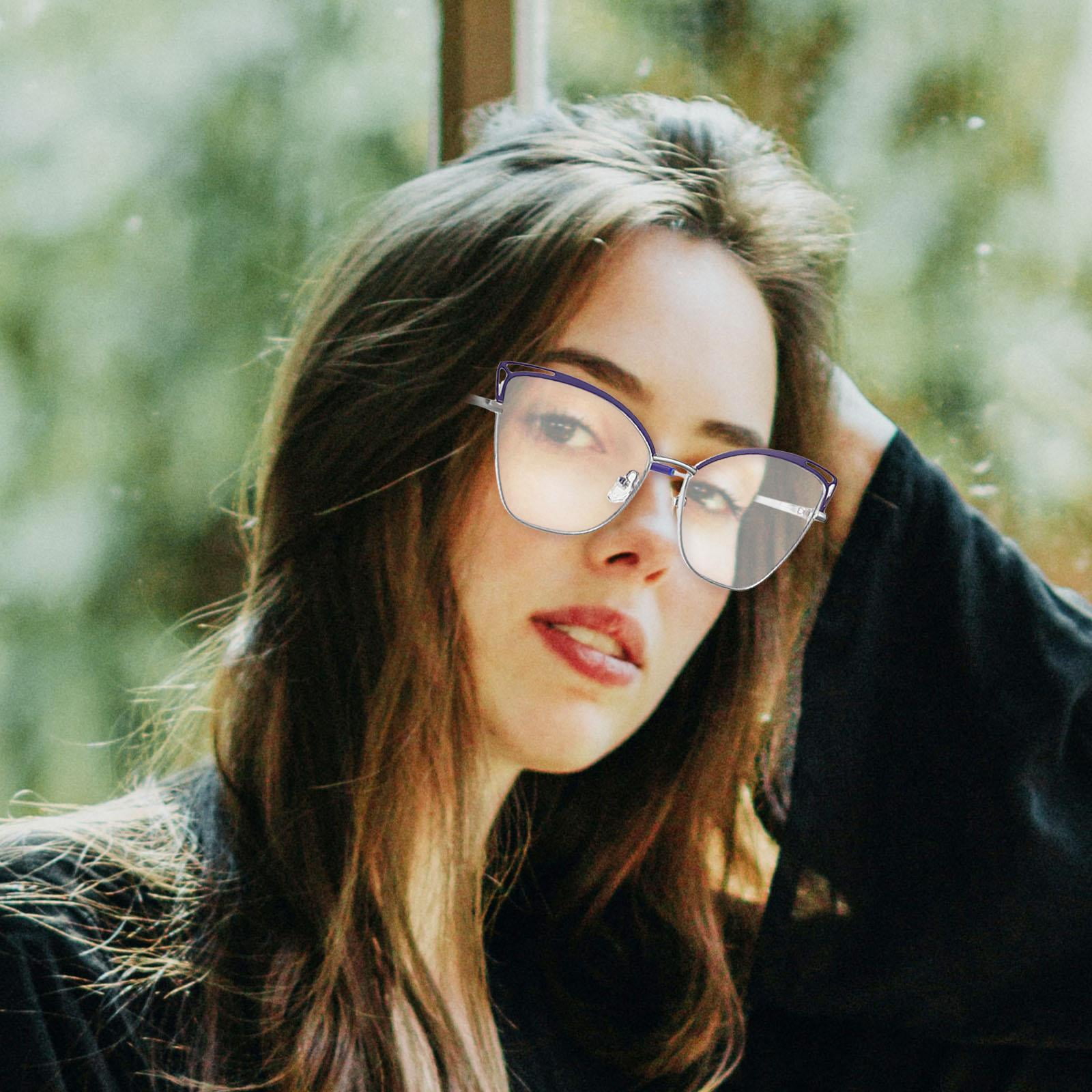 Blocking Glasses - Women Eyestrain Filter Computer Eye Glasses for ...