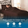4 Piece Cot Sheet Set Chocolate Solid Size (32" x 75 " ), 100% Egyptian ...