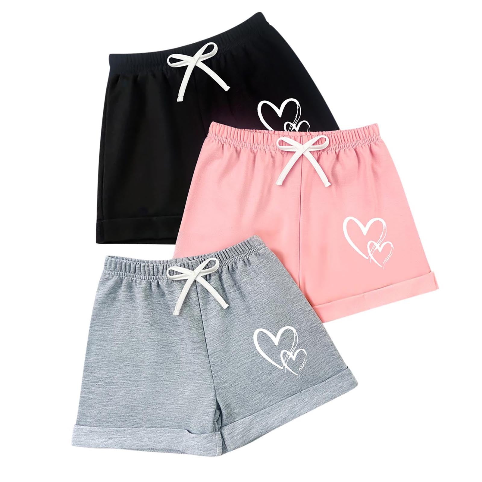Click here for Floleo 3 Pc Girls Heart Prints Sports Shorts Elast... prices