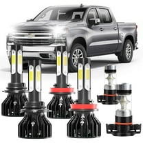 LED Headlights High Low Beam+ Fog Light Bulbs for 2011-2018 RAM 1500 ...