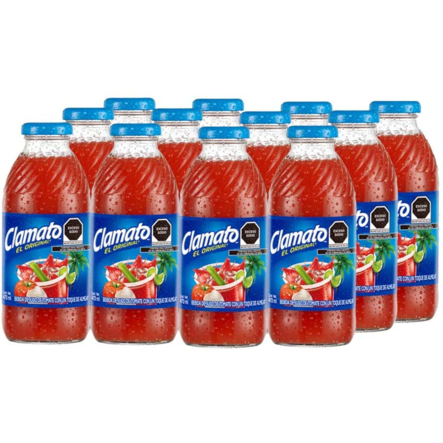 Pack de 12 Jugo Clamato El Original 473 ml | Bodega Aurrera en línea
