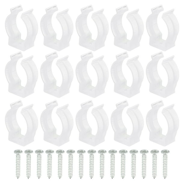 Uxcell T8 U Clips Holder LED Light Bulb Mounting Bracket Plastic ...