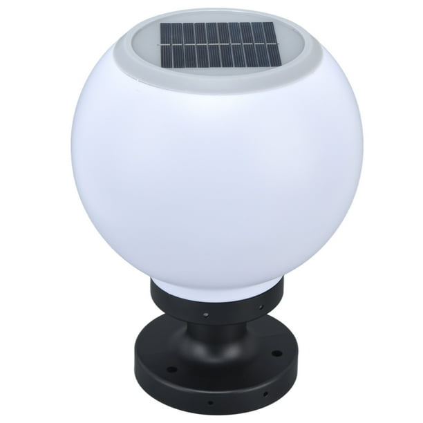 Solar Globe Column Light, Save Energy 5W Durable LED Globe Outdoor Post ...