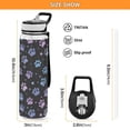 1000ML Transparent Sports Water Bottle with Handle & Straw Portable ...