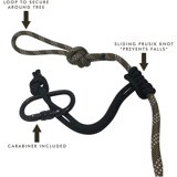 Proven Wild Treestand Lifeline Rope, 30 ft Safety Line with Prusik Knot ...