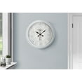 20 Inch Round Farmhouse Wall Clock, Vintage Wood Roman Numerals ...