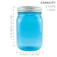 Cornucopia Brands Small Coin Bank Jars (4-Pack, Blue); 16oz Plastic ...
