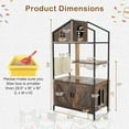 Barara King Cat Tower with Litter Box Enclosure, Industrial Multi-level ...